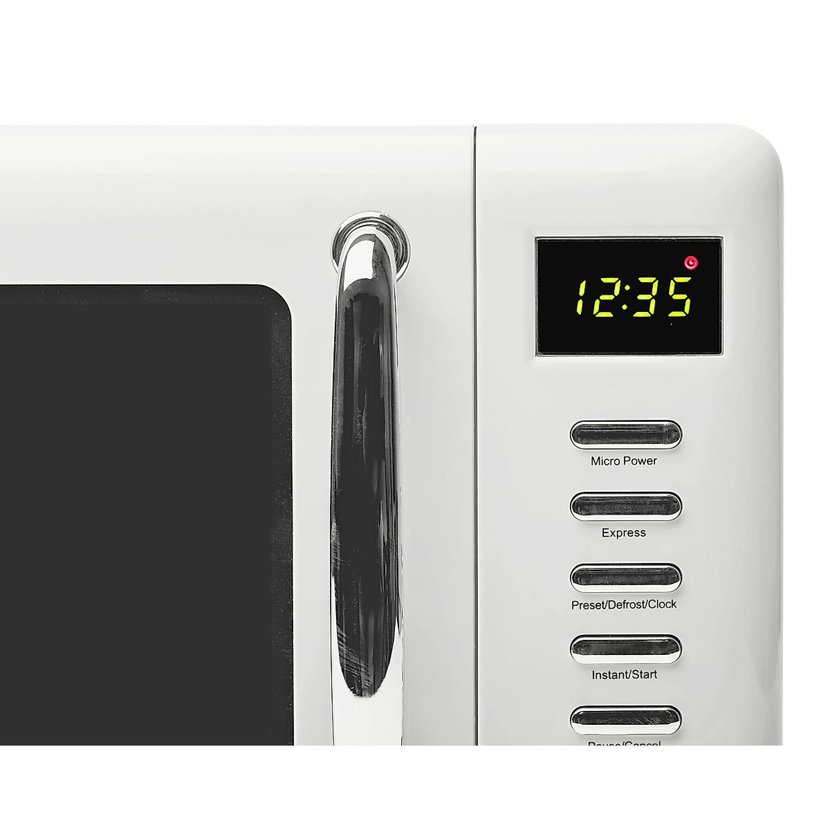 Haden Heritage Vintage 0.7 Cubic Foot 20 Liter 700 Watt Countertop Microwave Oven Kitchen with Turntable and 5 Power Levels, Ivory White