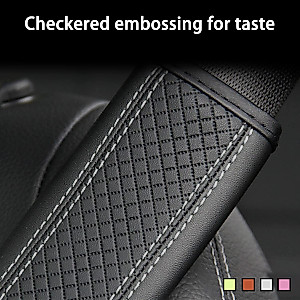 zipelo 2PCS Car Seat Belt Cover, Soft Shoulder Strap Covers Harness Pads, Safety Leather Seatbelt Comfort Driving Cushion Protect Your Neck and Shoulder Universal for Truck, Car, SUV (Black/Orange)