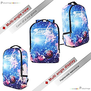 wscszs School Backpack Teenager Middle Book Bag for Boys and Girls (Universe)