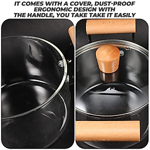 VOSAREA Glass Soup Pot Soup Pot Food Cooking Steam Pot Soup Serving Bowl Instant Noodle Bowl Noodle Pot Shabu Hot Pot Soup Pan Clear Ramen Pot Pasta Jug Glass Glass Cooking Pot