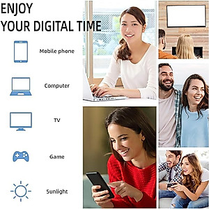 WINTOO Anti Blue Light Glasses for Women Men -5 Pair Blue Light Blocking Glasses, UV400 Anti-Glare Computer Glasses Women, Blue Light Reading Glasses for Women for Gaming TV Phone Screen Square Frame