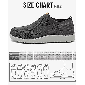 1TAZERO Wide Shoes for Men - Slip on Shoes for Men with Arch Support Diabetic Loafers for Big and Tall Diabetes Bunions Swollen Feet Plantar Fasciitis (Dark Grey 9.5)