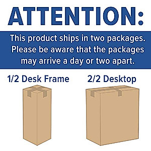 Flash Furniture Electric Height Adjustable Standing Desk - Table Top 48" Wide - 24" Deep (Black)