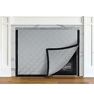 Fireplace Blanket, Fireplace Cover Stops Cold Air Heat Loss for Summer Winter, Indoor Fireplace Draft Stopper Save Energy, 39" W x 32" H