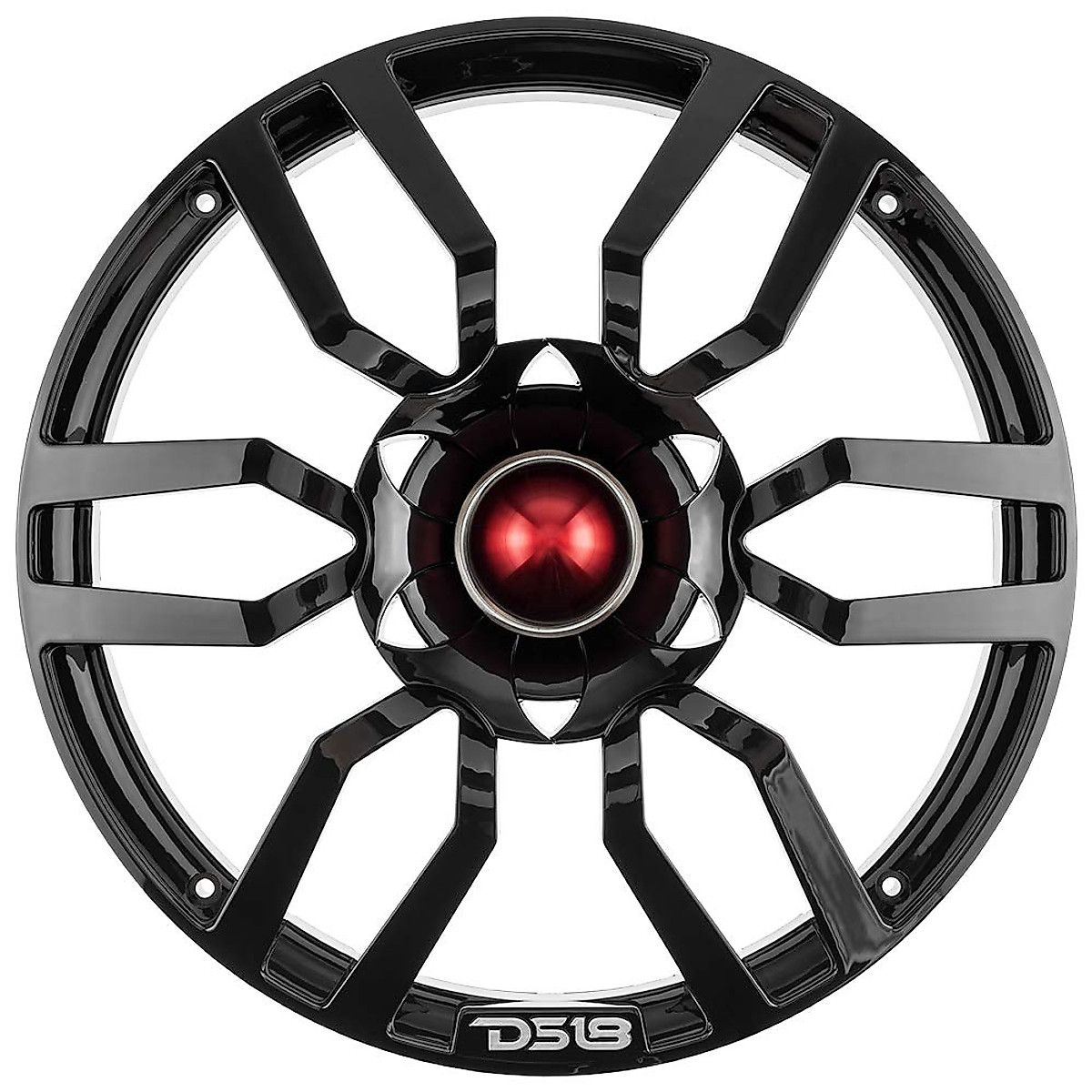 DS18 PRO-GTW10BK 10" Car Audio Universal Speaker Grill with Built-in 1.75" VC Neodymium Bullet Tweeter and RGB Lights 500 Watts Black