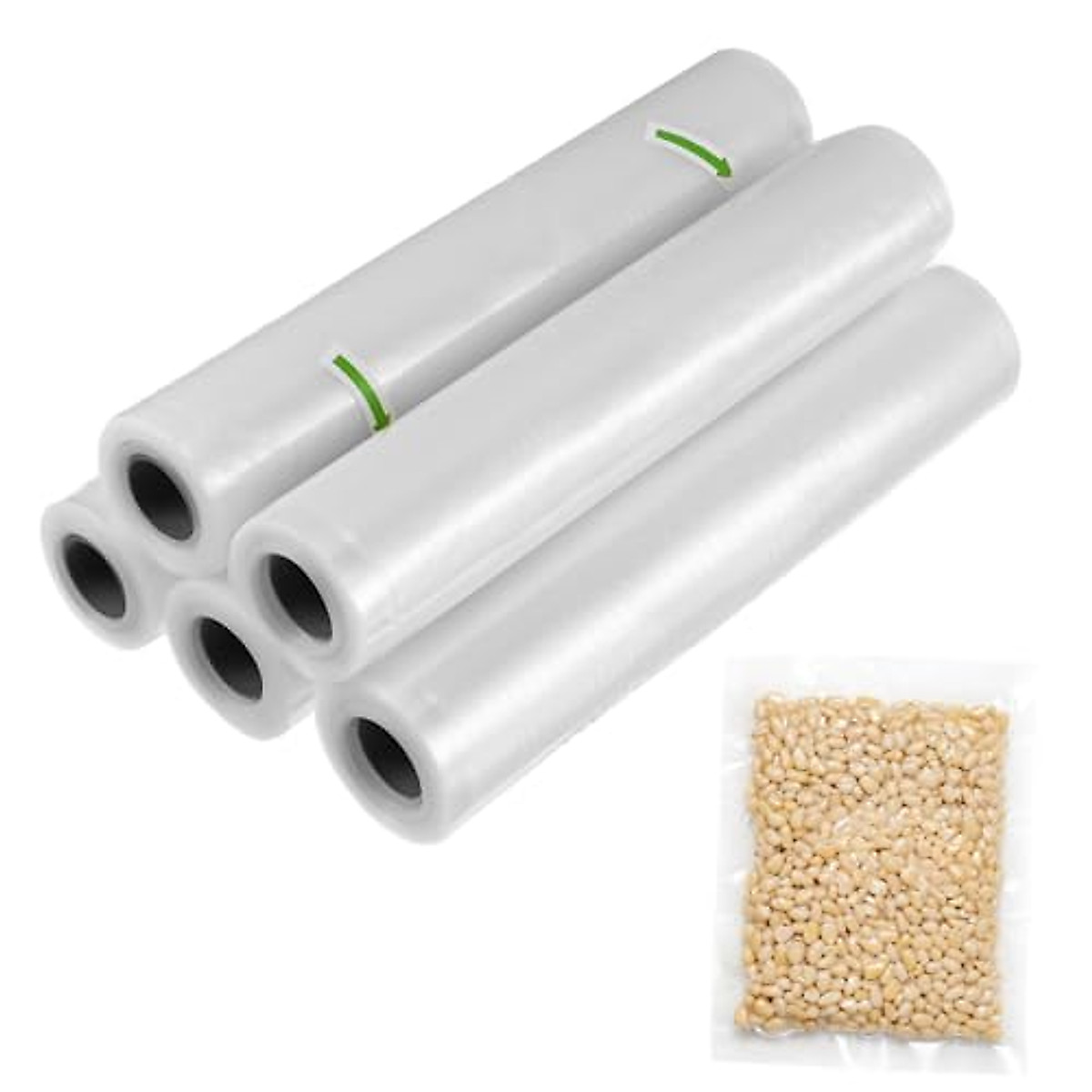 Mikinona 5 Rolls Pa Sous Vide Bags White Bye Food Vacuum Seal Bags Vacuum Food Sealer Bags Food Preservation Bag