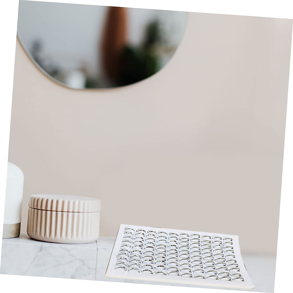 Abaodam 5pcs storage box sponge pad ring display pad black foam ring insert jewelry insert display mats foam insert display trays trinket tray Ear Stud Sponge Insert white cabinet earrings