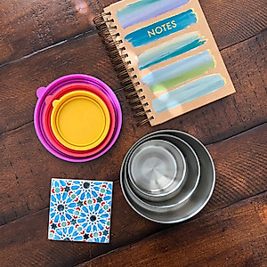 TAVVA 4X3oz Stainless Steel Mini Containers with Lids - Stainless Steel Food Storage, Small Containers for Lunch Boxes