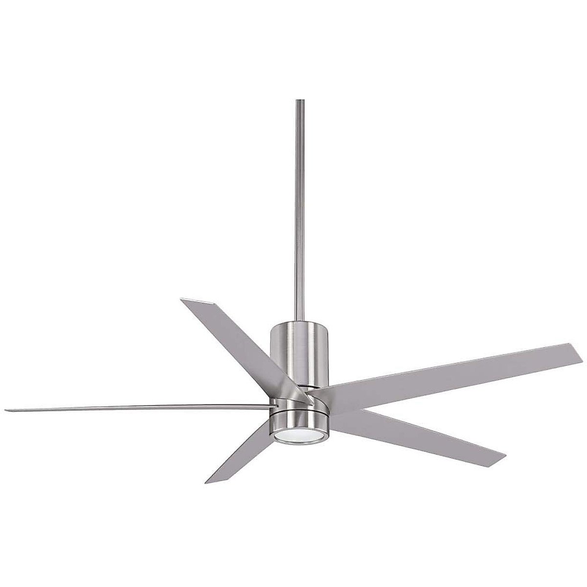 Minka Aire Symbio 56 in. Integrated LED Indoor Brushed Nickel Ceiling Fan with Light with Remote Control