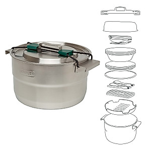STANLEY Adventure Full Kitchen Basecamp 11 Piece Camp Cook Set-Packable Unit, 3.5l, Stainless Steel