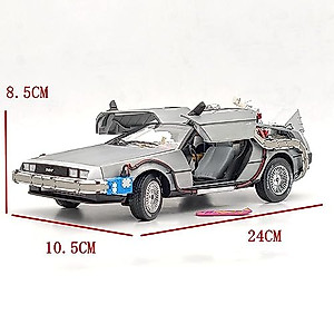 HW 1/18 Elite for Back to The Future Time Machine Ultimate Edition BCJ97 Diecast Car Models Hobbies Collection Gifts