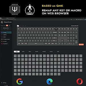 Keychron Q6 Max QMK/LAUNCHER Wireless Bluetooth/2.4 GHz/USB-C Wired Custom Mechanical Keyboard, Full Size Programmable Knob RGB Backlit Hot-Swappable Gateron Brown Switch for Mac Windows Linux - White