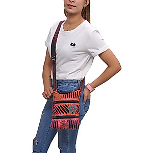 THE COLLECTION ROYAL Flower Patch Mini Crossbody Bag (Red)