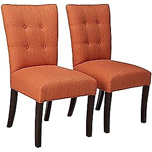 Sole Designs La Mode Collection Fanback Dining Chair, Pumpkin
