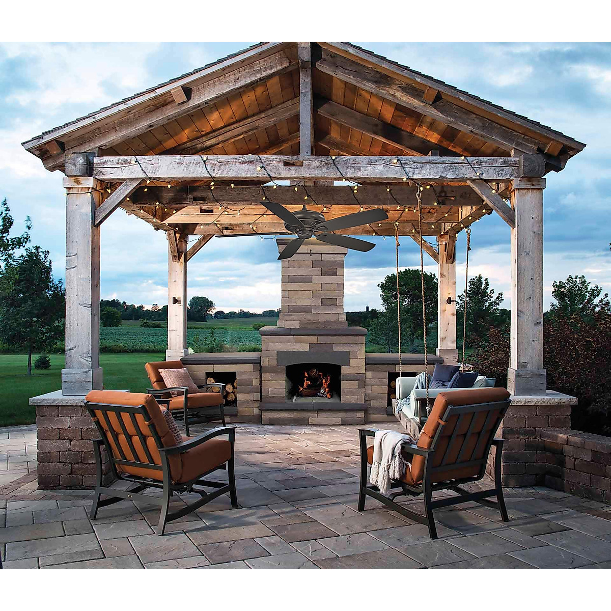 MINKA-AIRE F532-SI Sunseeker 60 Inch Outdoor Ceiling Fan Pull Chain in Smoked Iron Finish