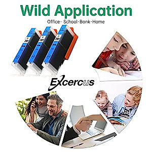 EXCERCUS CLI-281 Cyan Ink Cartridge Replacement for Canon CLI-281XXL 281XXL 281 Cyan Use for Canon PIXMA TS6320 TR7520 TS8120 TS8320 TR8520 TS9120 (2X CLI-281XXL C)