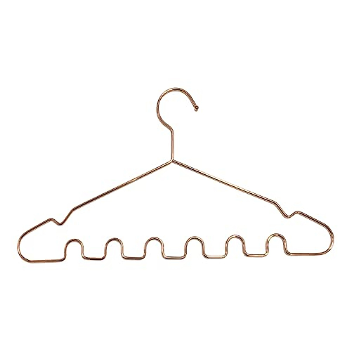 Baoblaze Nonslip Clothes Hangers, Space Saving Strap Dress, Camisoles Hanger Clothes Hanger, Closet Organizer Hanger for Scarves, Skirt, Dresses Sweater, Rose Aureate