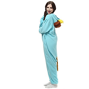 Wishliker Adult Onesie Animal Pajamas Halloween Cosplay Costumes Party Wear Skyblue M