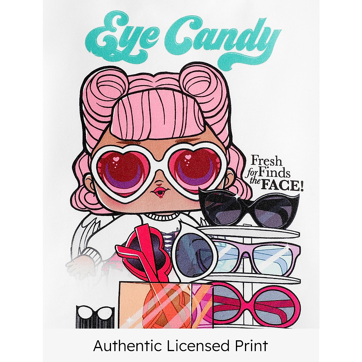 L.O.L. Surprise! Girls Clothes Dolls Print Long Sleeve Sweatshirt and Plaid Skirt Set White Clothing Set Outfits for Birthday Party Size 7-8 Years