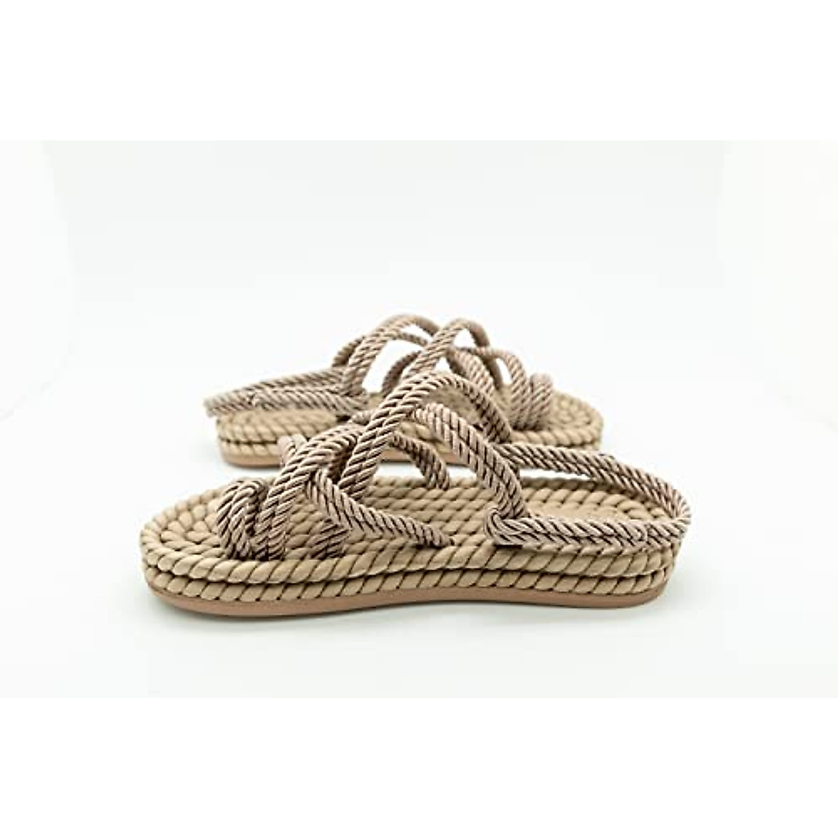 Alpy Rope Shoes | Straw Strap Slide Sandals | Walking Sandals |0 Handmade | Eco-friendly | For women (Mink, us_footwear_size_system, adult, women, numeric, narrow, numeric_6)