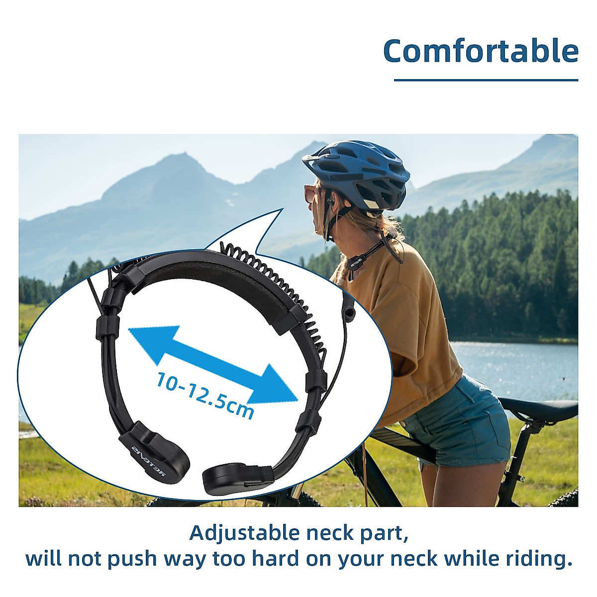 Retevis ETK007 Adjustable Throat Mic Two Way Radio Headset, Finger PTT, for Cycling, for RT22 RT21 H-777 RT68, Compatible with Kenwood Baofeng UV-5R Walkie-Talkie,Walkie Talkie Earpiece(2 Pack)