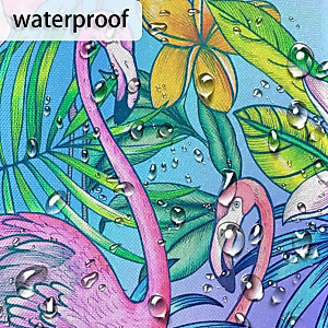 Aglebo Colorful Flamingo Shower Curtain Fabric Shower Curtain Set with 12 Hooks Water-Proof 72 * 72 Inches for Bathroom Beach Caravan Hotel