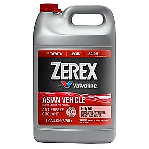 Zerex Asian Vehicle Red Silicate and Borate Free 50/50 Prediluted Ready-to-Use Antifreeze/Coolant 1 GA