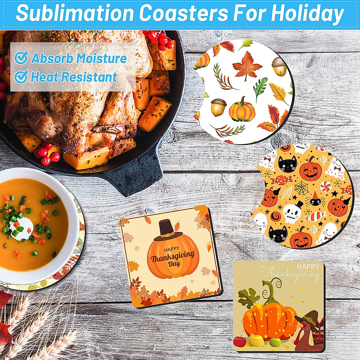 modacraft 82 PCS Sublimation Blanks Products Set, DIY Sublimation Starter Kit with 20 Car Coasters, 12 Keychains, 8 Earrings, 4 Mouse Pads, 3 Pillow Covers, 3 Puzzles