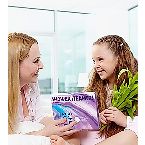 EUSEMIA Shower Steamers Aromatherapy Gifts for Women 12 Pcs Lavender Essential Oils Scented Shower Bath Steamer Body Restore Shower Steamers Tablets for Stress Relief (1PACK)