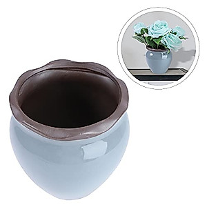 Happyyami 1Pc Succulent Flower Pot Home Decoration Ceramic Flowerpot Plant pots Indoor Mini Plant pots Garden planters Pot Bonsai Planters Home Plants Pot Ceramic Plants Pot Small Cactus