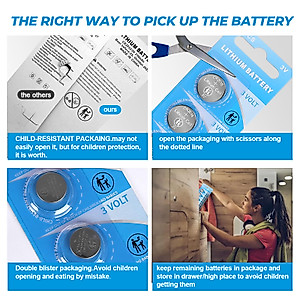 WANZELONYO CR2032 Lithium Coin Battery 3V Bulk CR 2032 Button Cell 250 Pack 230mAh