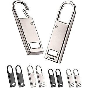 1 one enjoy Upgraded Zipper Pull Replacement Metal Zipper Handle Mend Fixer Zipper Tab Repair for Shoes Luggage Suitcases Bag Jacket (8 PCS)