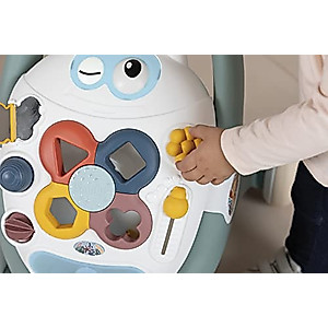 Little Smoby Baby Walker by Smoby Detachable Activity Play Board Baby’s First Doll Pushchair Toy Grows with The Child from Activity Board to Walker with Fun Colours, Actions and Sound, 7600140304