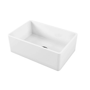 Vintage Tub & Bath 32 Inch Fireclay Reversible Apron Farmhouse Sink - White