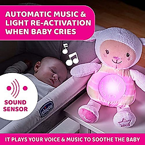 chicco Lullaby Sheep Rose Night Light, Voice Recorder