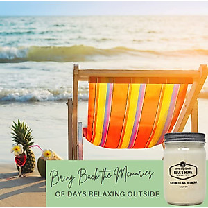 Nika's Home Coconut Lime Verbena Soy Candle - 12oz Mason Jar - Non-Toxic Soy Candle-Hand Poured Candle- Handmade, Long Burning Candle-Highly Scented Candle-All Natural, Clean Burning Candle