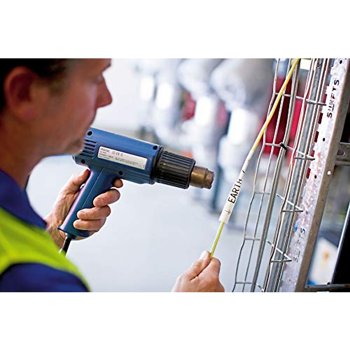 Brother Mobile HSE251 Heat Shrink Tube for PT-E500 Printer, 23.6 mm W x 1.5 m L, Black on White