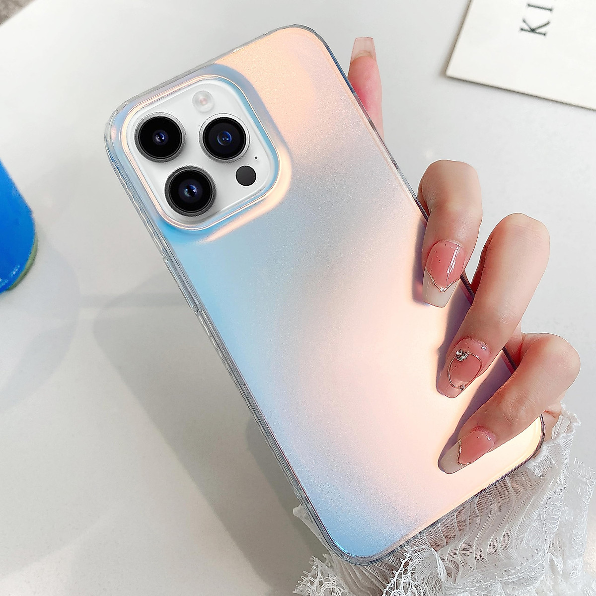 Goodon for iPhone 13 Pro Max Case with Bumper, Fashionable Design for Women Girls,[Military Grade Drop Protection] Shockproof Protective Luxury Aesthetic Phone Cover 6.7 inch, Gradient Color