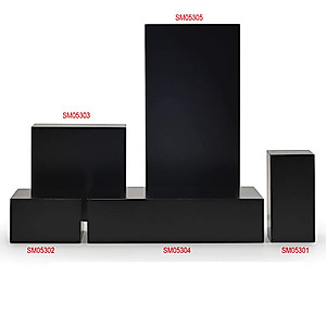 Oirlv Solid Wood Minimalism Style Jewelry Display Stand Showcase Jewelry Organizer Black Square Holder (SM05303)