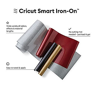 Cricut Smart Iron-On Glitter Star Bundle | 13in x 3ft Black, Silver, White HTV for Cricut Cutting Machines Heat Transfer Vinyl Bundle