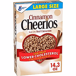 Cinnamon Cheerios, Heart Healthy Cereal, Large Size, 14.3 OZ
