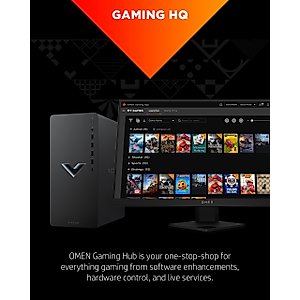 HP Victus 15L Gaming Desktop Computer, NVIDIA GeForce RTX 2060 Graphics, 12th Gen Intel Core Processor, 8 GB SDRAM, 512 GB SSD, Windows 11 Home OS, QuickDrop, Wi-Fi & Bluetooth (TG02-0020, 2022)
