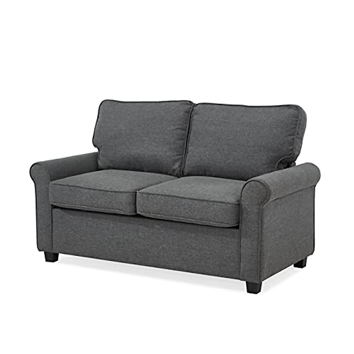 Urban Home Furniture Loveseat Sleeper Sofabed, Twin, Heather Grey