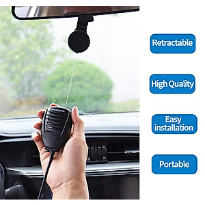 BAOFENG Original UV-5R Mic for Ham Radio Shoulder Speaker Mic Compatible BF-F8HP UV-5R UV-5R Plus GT-3 BF-888s Radio with Microphone Hanger (Speaker Mic+Hanger)