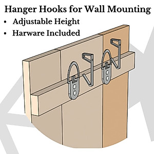 Barn Walls Retro Mix Headboard Full Size, Hanger Style, Handcrafted. Mounts on Wall. Easy Installation