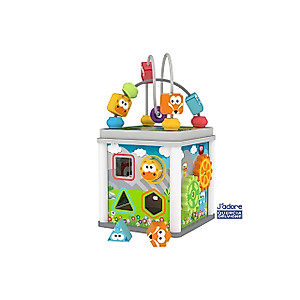 J'adore Wooden Zoo Animal Mini 5-in-1 Activity Cube Center