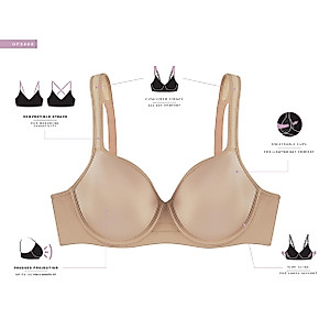 Bali Women's One Smooth U Ultra Light Minimizer Underwire Bra DF3490, Taupe, 36C