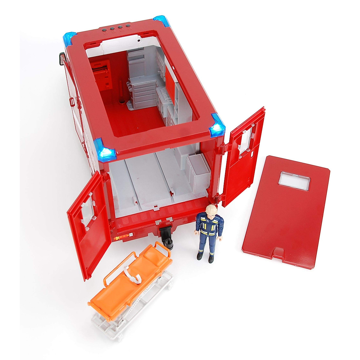 Bruder 02539 MB Sprinter Paramedic with Fireman, Integrated Light & Sound Module