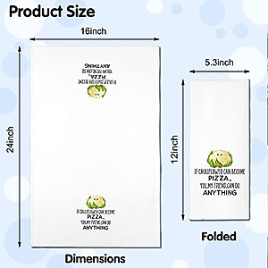 RZHV If Cauliflower Can Become Pizza, You My Friend Can Do Anything Kitchen Towel, Funny Dish Towel Gift for Women Sisters Friends Mom Aunty Hostess, Housewarming New Home