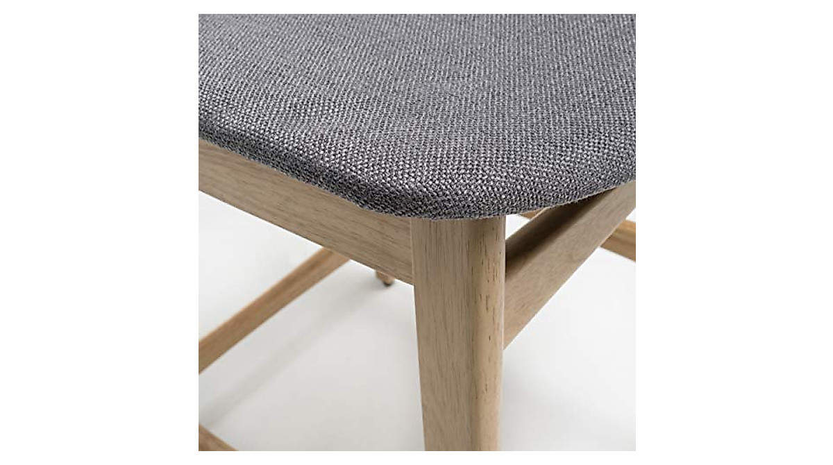 Gavin Counter Chairs Set - Dark Grey & Oak Finish